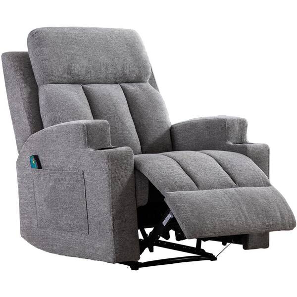 Wall hugger recliner with cup holder store