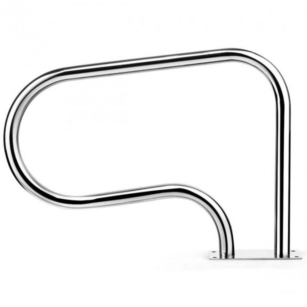ANGELES HOME Stainless Steel Swimming Pool Hand Rail with Base Plate ...