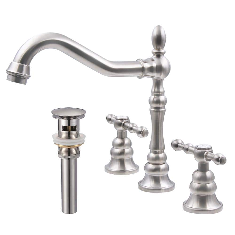 Novatto MILLER 8 in Widespread 2-Handle Lavatory Faucet with Overflow ...