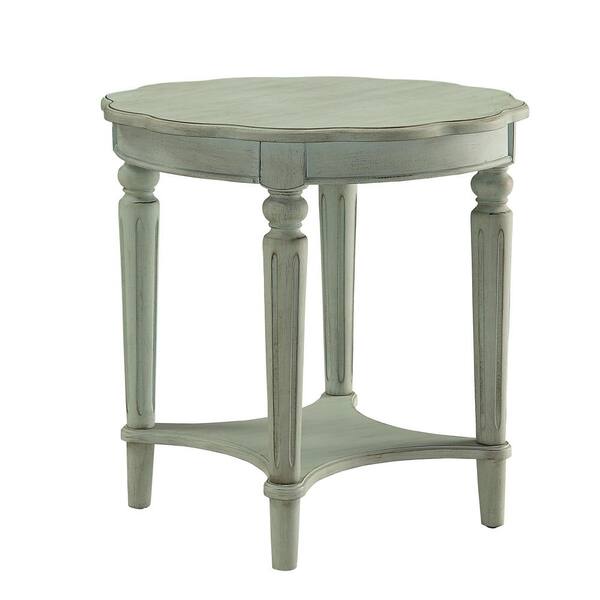 Venetian Worldwide Fordon Antique Green End Table VA-82912 - The Home Depot