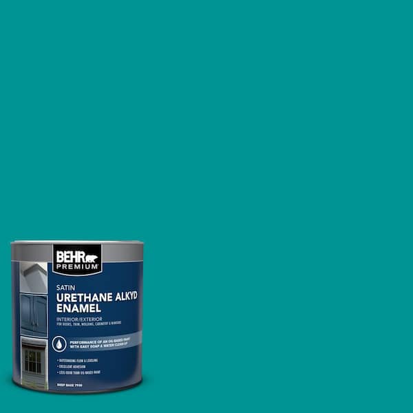 BEHR PREMIUM 1 qt. #P460-6 Paradise Landscape Satin Enamel Urethane ...