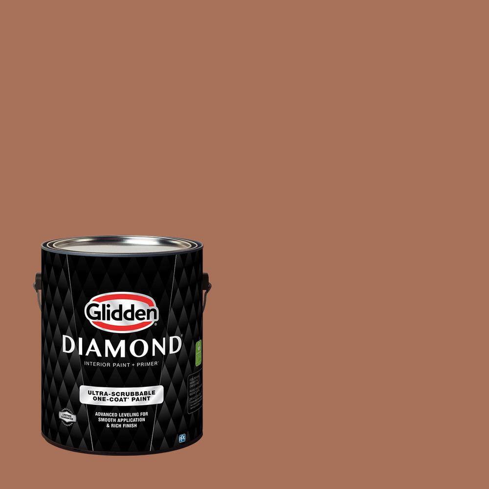Glidden Diamond 1 gal. PPG1068-6 Nutmeg Ultra-Flat Interior Paint with ...