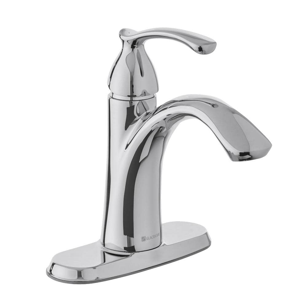 Glacier Bay Edgewood Single-Handle Single Hole High-Arc Bathroom Faucet ...
