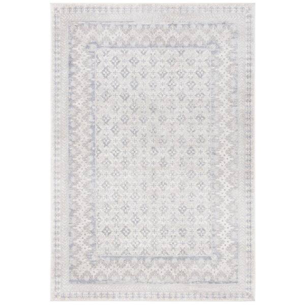 SAFAVIEH Brentwood Ivory/Gray 5 ft. x 8 ft. Multi-Border Geometric Area ...