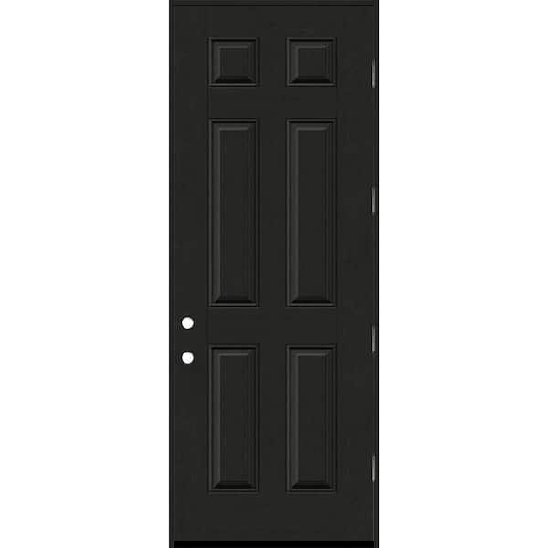 Steves & Sons Regency 36 in. x 96 in. 6 Panel LHIS Onyx Stain Mahogany ...