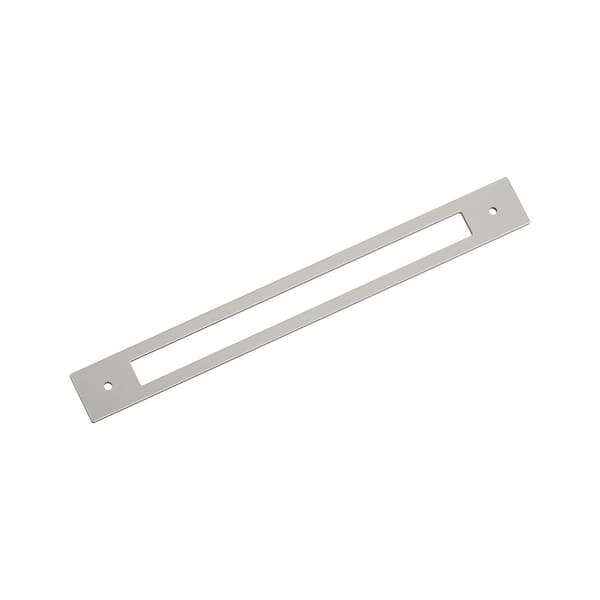 Amerock Medora 10-1/16 in. Center-to-Center Rectangle Satin Nickel Pull ...