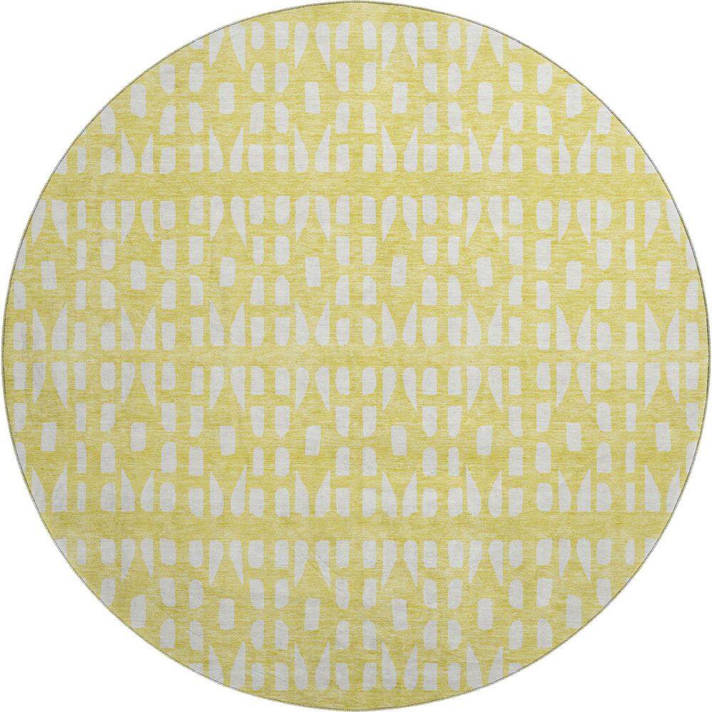 Addison Rugs Mayfield Premium Machine Washable Abstract AMF963 Yellow 8 ...