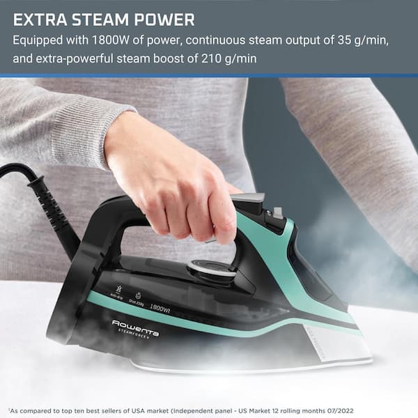 Rowenta Steam Iron Steamforce Black Teal