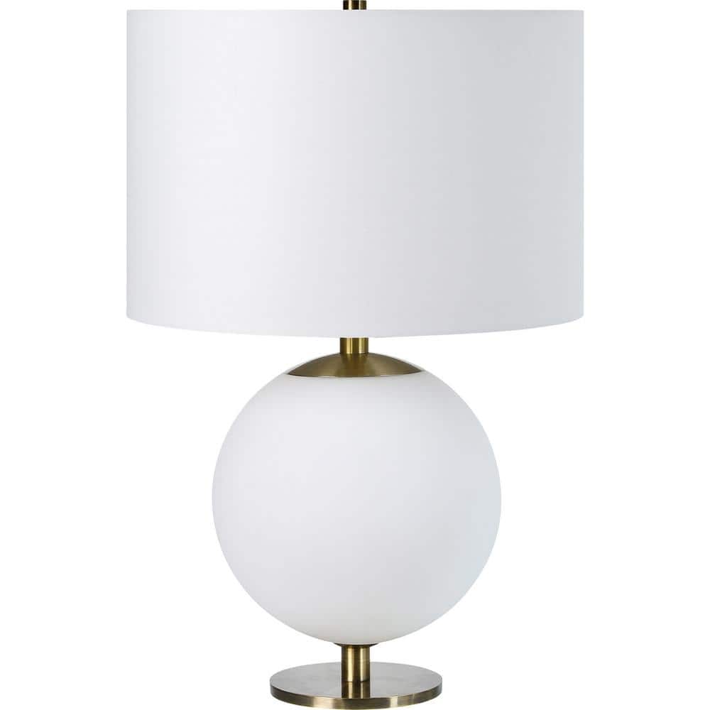 NOTRE DAME DESIGN PASCAL 23 in. x 15 in. x 15 in. White Glass globe ...