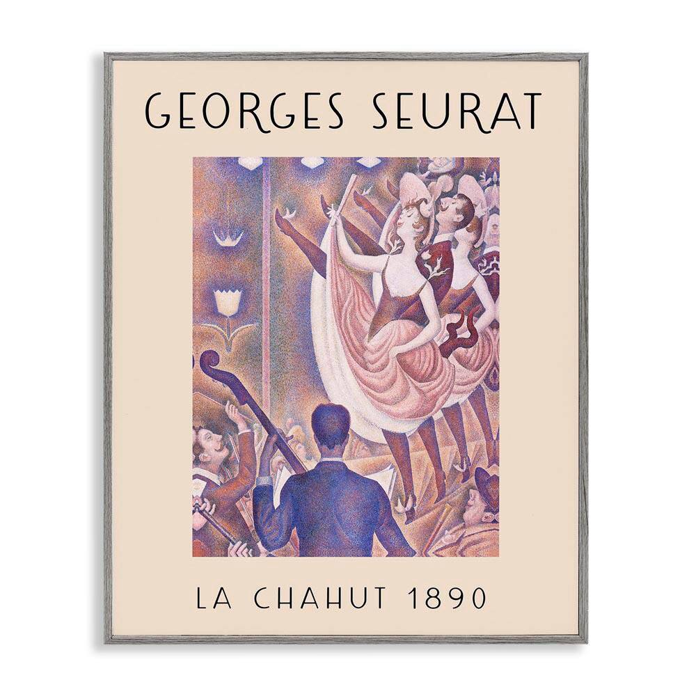 Stupell Industries Classic Seurat Poster by Daphne Polselli Gray Framed People Giclee Art Print ...