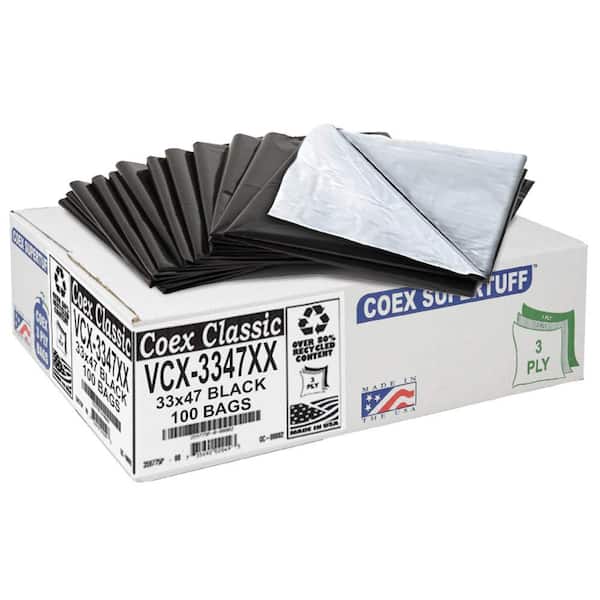 Aluf Plastics 42 Gal. Trash Bags (100-Count) 2.0 Mil (eq) VCX-3347XX ...