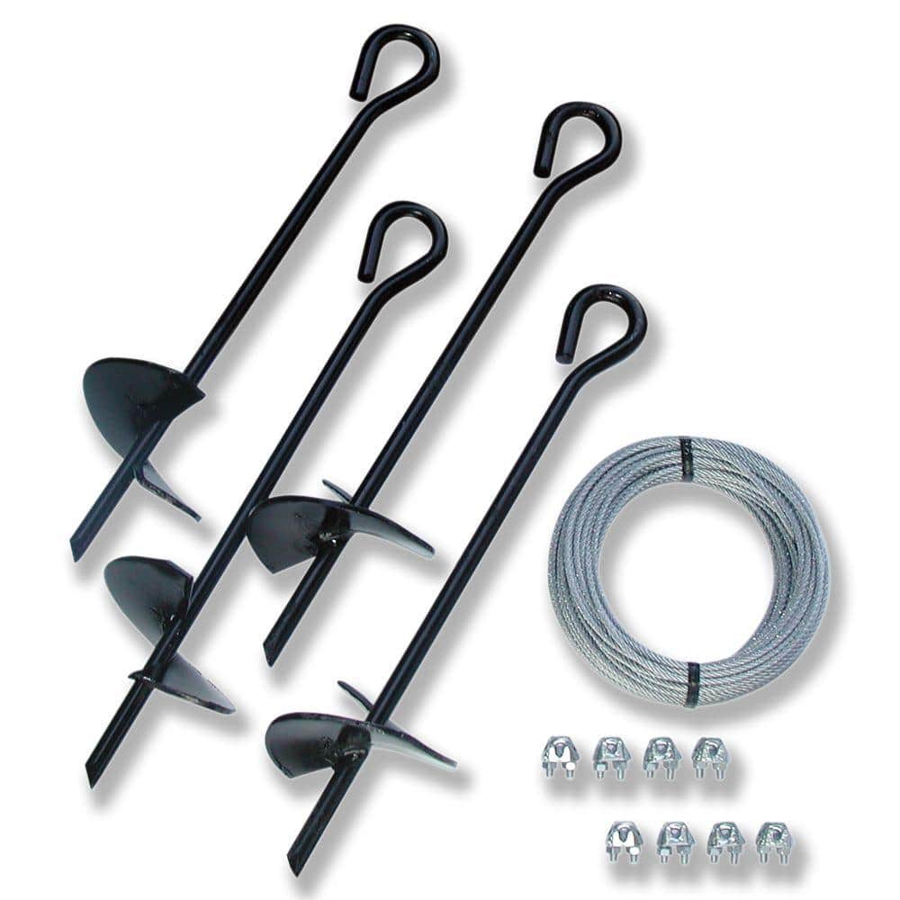 Tie Down 15 in. All-Purpose Eye Anchor Kit (Includes 4 Anchors, 8 ...