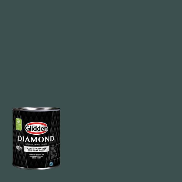 PPG Diamond 1 qt. Night Watch PPG1145-7 Semi-Gloss Interior Paint with ...