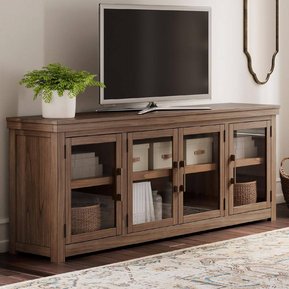 Signature DESIGN BY ASHLEY Boardernest Brown TV Stand Entertainment ...