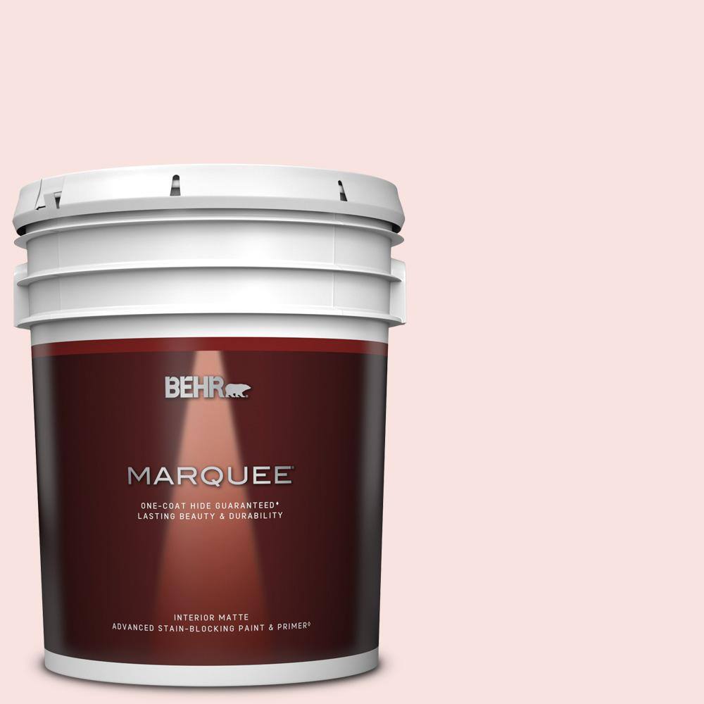 BEHR MARQUEE 5 gal. #RD-W02 Candy Floss Matte Interior Paint & Primer ...