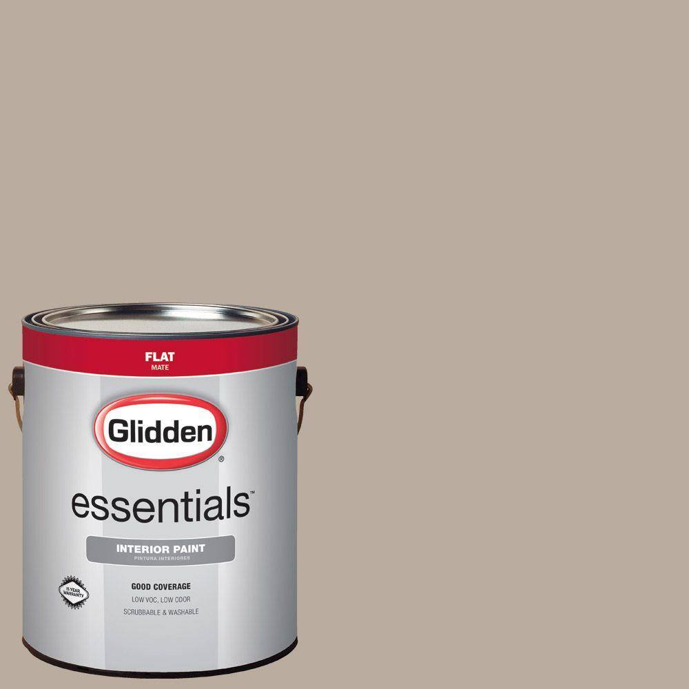 Glidden Essentials 1 gal. #HDGWN25U Castle Rock Flat Interior Paint ...