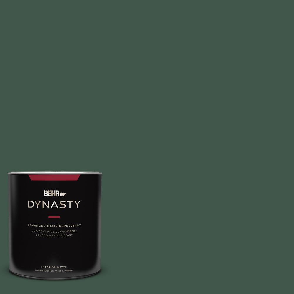 BEHR DYNASTY 1 qt. #470F-7 Deep Jungle Matte Interior Stain-Blocking ...