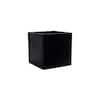 PotteryPots Block Small 12 in. Tall Black Fiberstone Indoor Outdoor ...