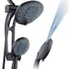 AQUACARE 80-Spray Patterns 2.5 GPM 7 in. Wall Mount Dual Shower Heads ...