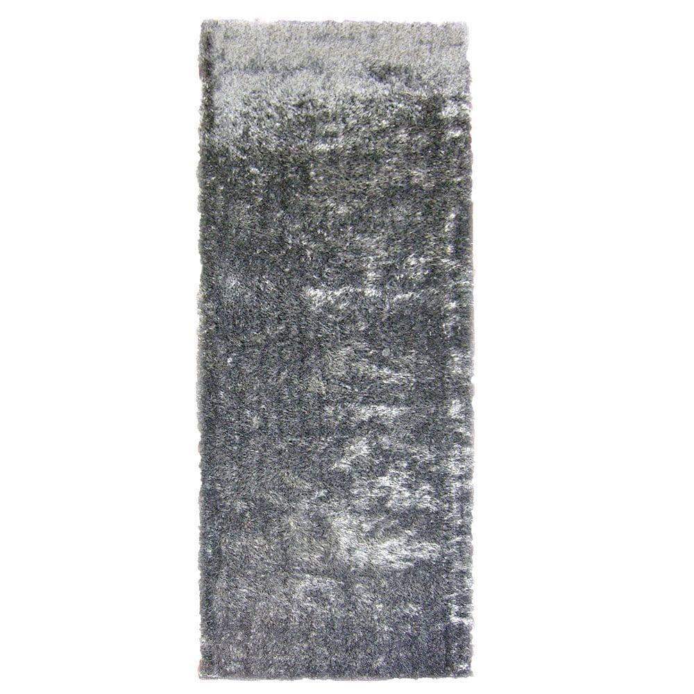 Lanart Star Shag Salt and Pepper 2 ft. x 7 ft. Rug Runner STAR2X7SP ...