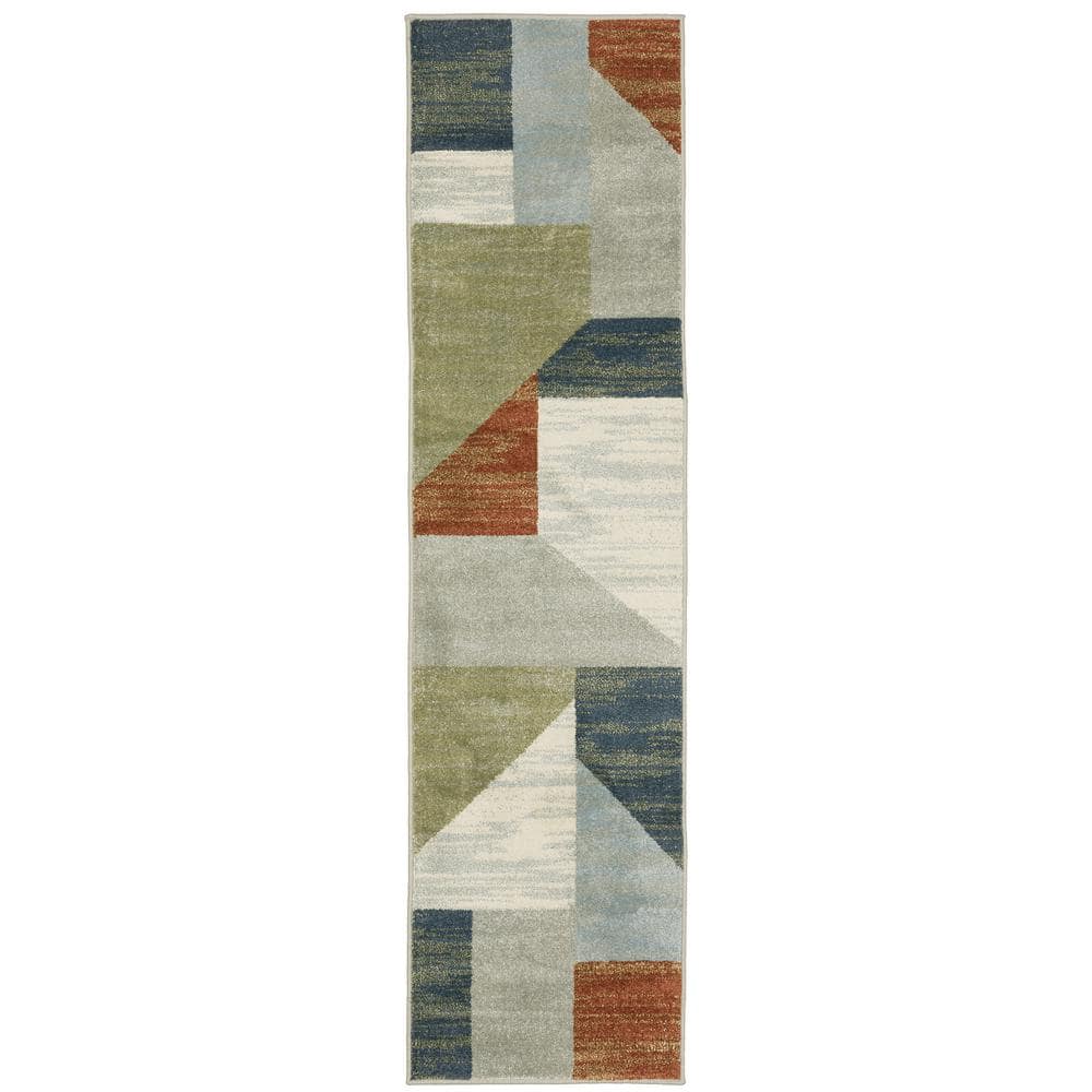 AVERLEY HOME Brixworth Beige/Multi-Colored 2 ft. x 7 ft. Distressed ...