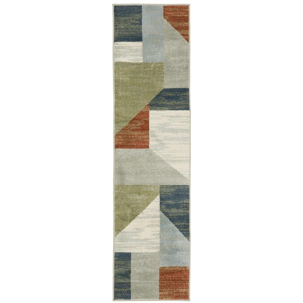 AVERLEY HOME Brixworth Beige/Multi-Colored 2 ft. x 7 ft. Distressed ...