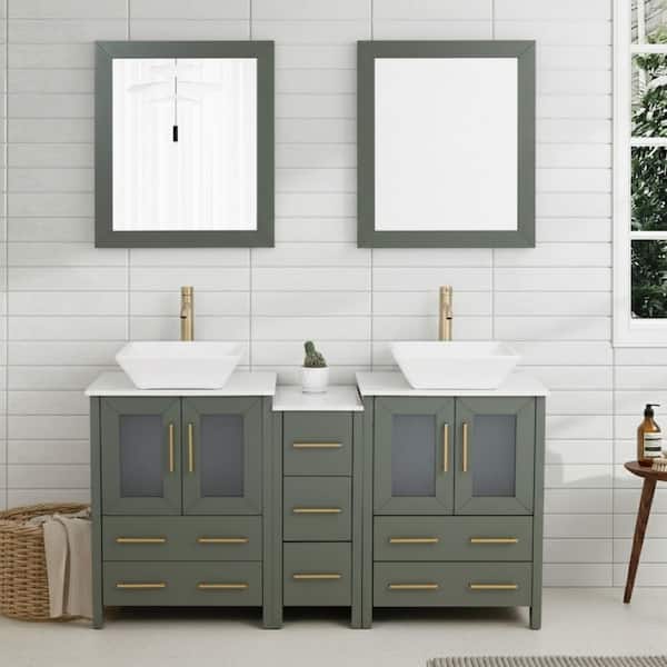 Reviews for Vanity Art Ravenna 36 in. Single Sink Freestanding Vintage ...