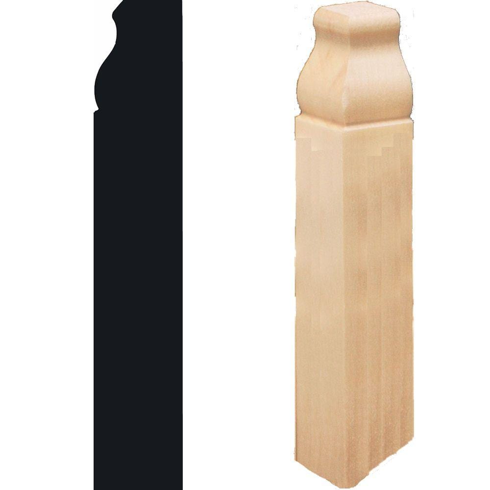 HOUSE OF FARA 1 in. x 1 in. x 5-1/2 in. Hardwood Wood Inside Corner ...