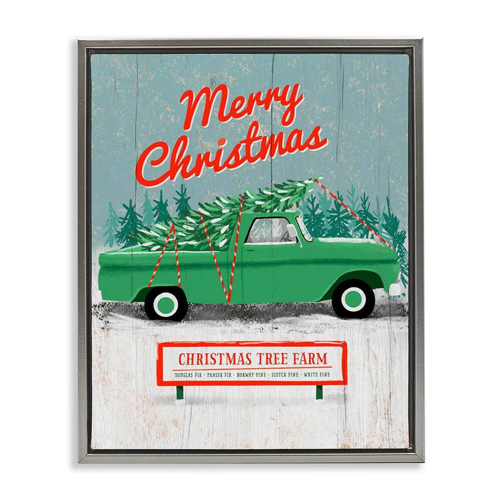Stupell Industries Rustic Tree Farm and Truck by Jilly Jack Designs 1 ...