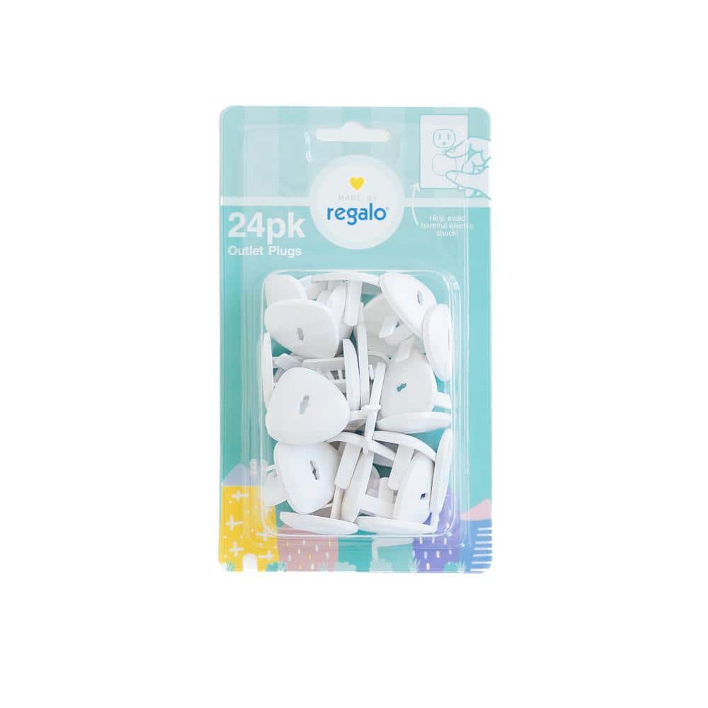 Regalo Home Safety Outlet Plugs, (24-Pack) 6100 W - The Home Depot