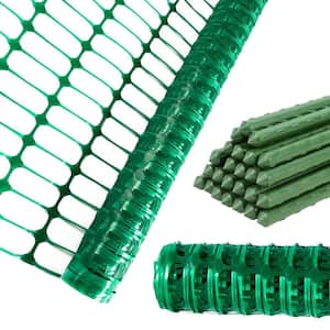 Angel Sar 4 ft. x 100 ft. Plastic Mesh Fence, Roll with 100 Zip Ties ...