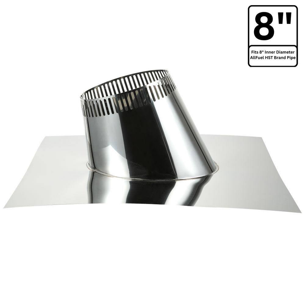 ALLFUEL HST 8 in. x 12 in. 1/12 - 6/12 Roof Flashing for Double Wall ...