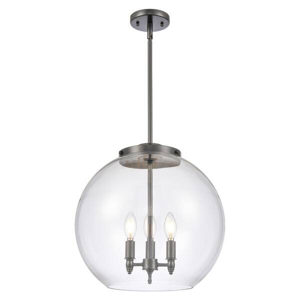 Innovations Athens 60-Watt 3-Light Matte Black Shaded Mini Pendant ...