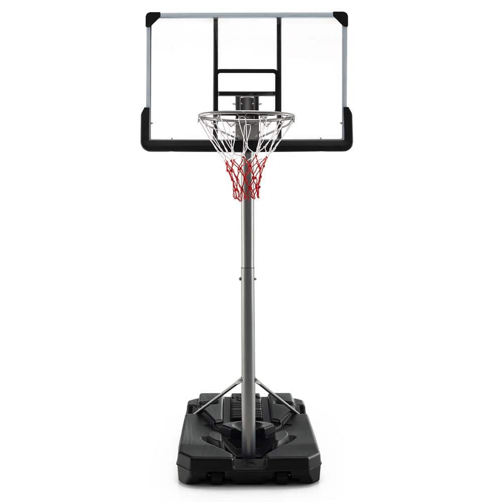 Costway 64 ft. ft. -79 ft. ft. Height Adjustable Poolside Basketball ...