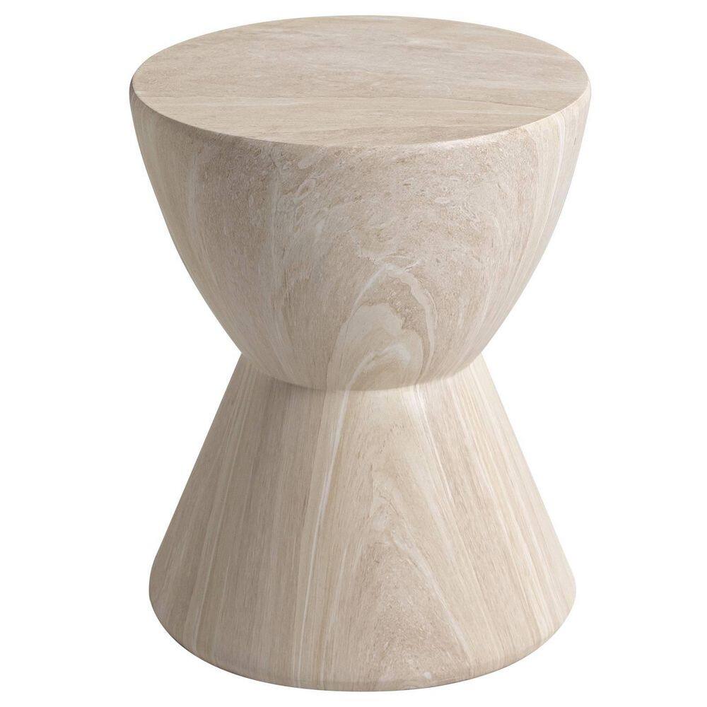 Leisuremod Modern Round Side Table with Fiberstone Tabletop and ...