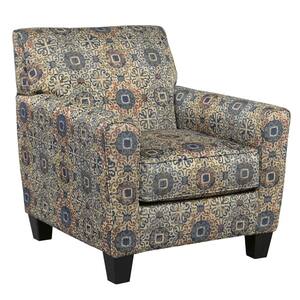 Benjara Beige and Brown with Manchette Armrest Fabric Upholstered ...