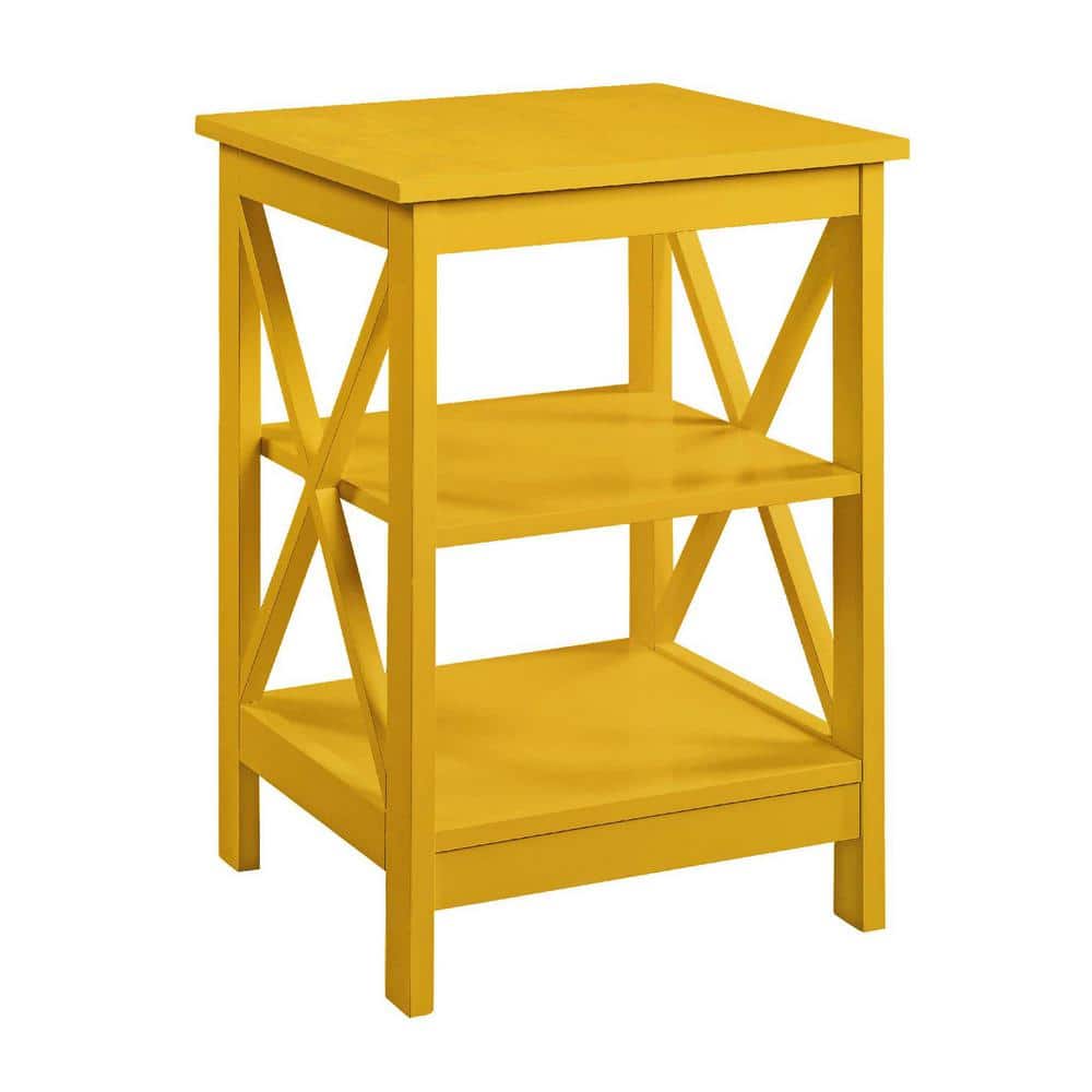 Convenience Concepts Oxford 15.75 in. Yellow Standard Square MDF End ...