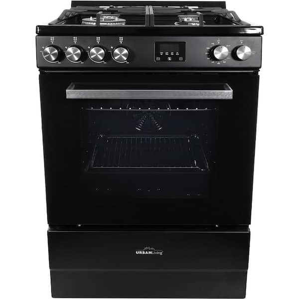 URBAN LIVING 24 in. 4 Element Freestanding Gas Range, Compact Oven and ...