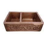 Blanco Ikon White Granite 33 in. Double Bowl Farmhouse Apron Kitchen ...