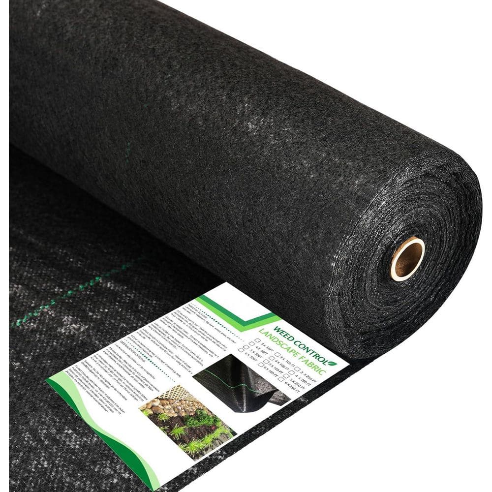 Phewnyzo Heavy Duty 5.8oz 3ft x100ft Weed Barrier Landscape Fabric ...