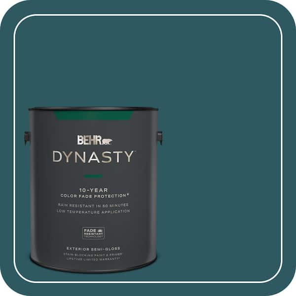 BEHR DYNASTY 1 gal. #QE-47 Petro Blue Semi-Gloss Exterior Stain ...