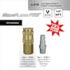 Milton 1/4 in. NPT V Style Coupler and Plug Air Tool Fitting Kit (2 ...