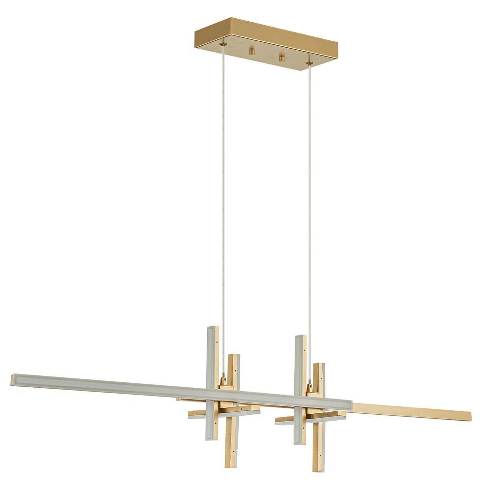 EDISLIVE Paige 6-Light 36-Watt Integrated LED Modern Gold Linear ...