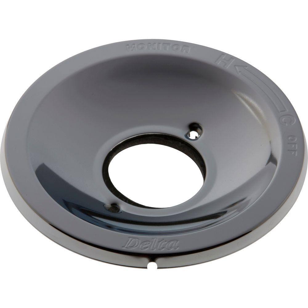 Delta 7 in. Dia 1-Handle Tub and Shower Deep Escutcheon in Chrome for ...