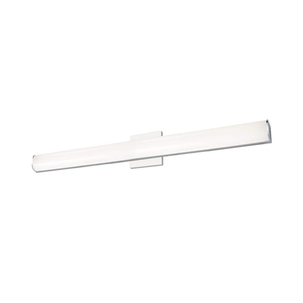 KUZCO Longitude 36-in 1 Light 45-Watt Chrome Integrated LED Vanity Light VL61236-CH - The Home Depot