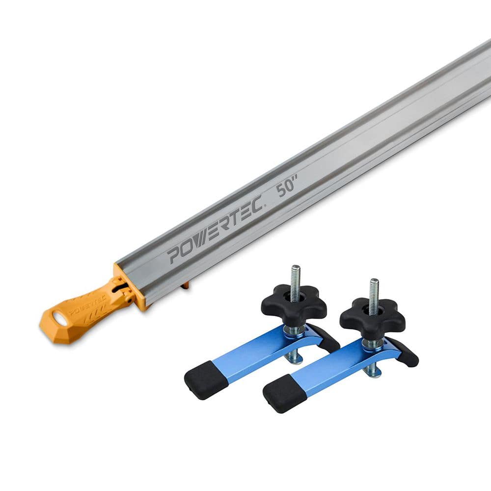 ‎POWERTEC 50 in. Circular Saw Guide for Circular Saw, Router and Jig Saw, Straight Edge Clamp w ...