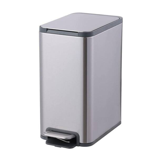 Dracelo 5 Liter Rectangular Step Trash Can with Plastic Inner Buckets ...