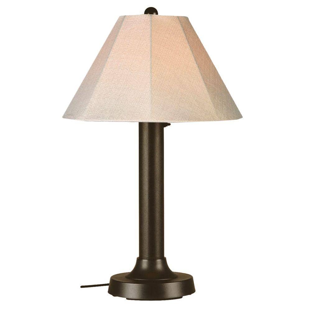 Patio Living Concepts Seaside 34 in. Outdoor Bronze Table Lamp with ...