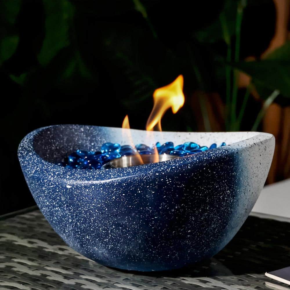 Have a question about Daheat Tabletop Concrete Fire Pit with Blue Glass ...