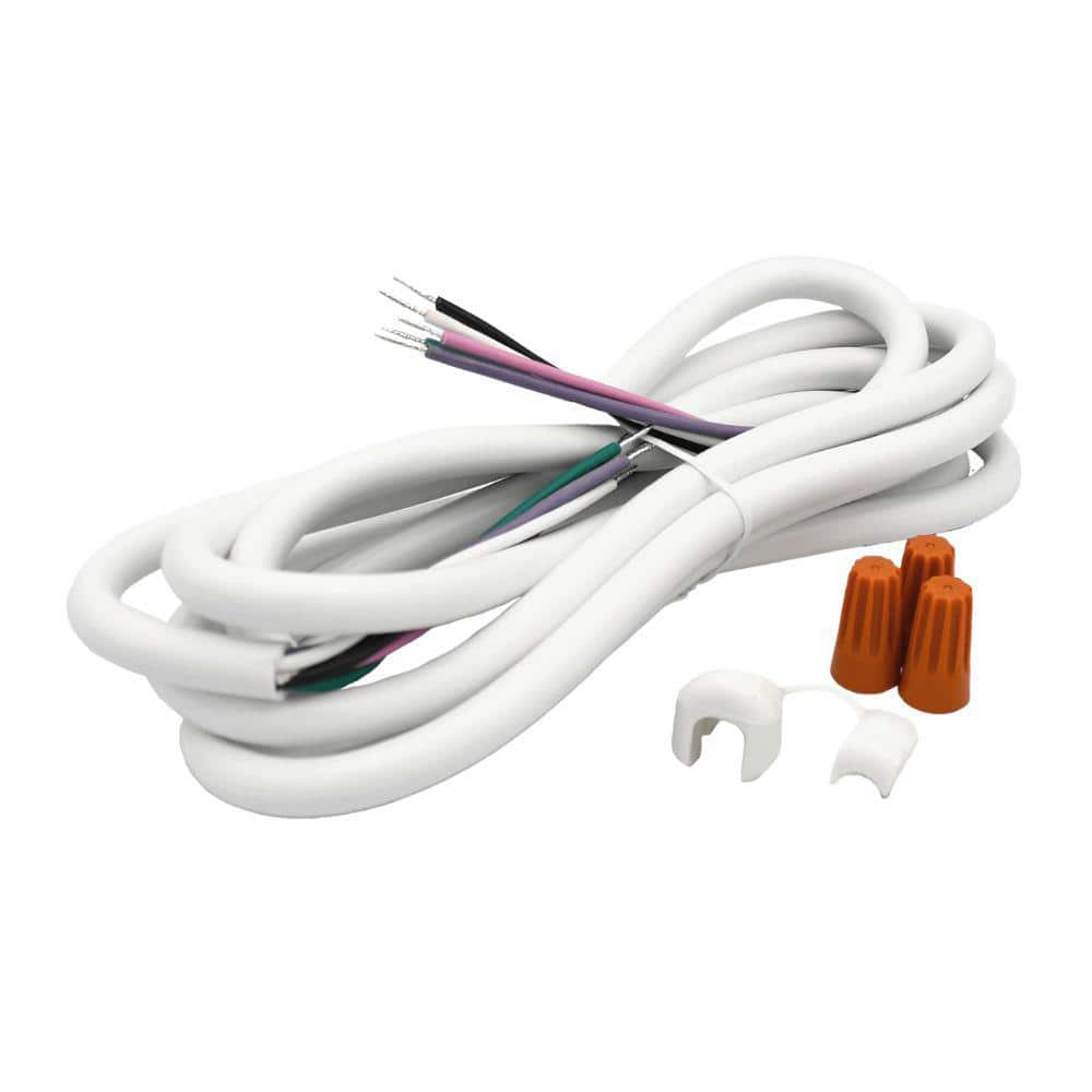 ETI LIGHTING 8 ft. White 5-Wire Power Cord Kit for Architectural Linear ...